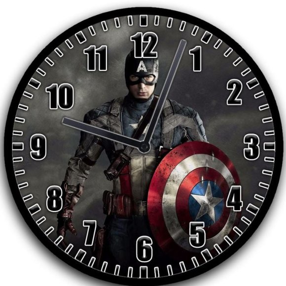 Clock | Wall Decor | Captain America Marvel Hero Wall Clock New | Poshmark